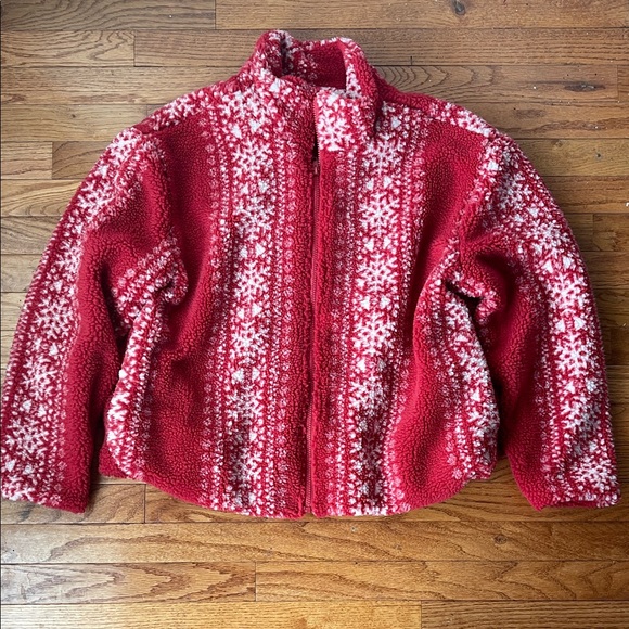 Mark Edwards | Jackets & Coats | Red And White Teddy Jacket | Poshmark